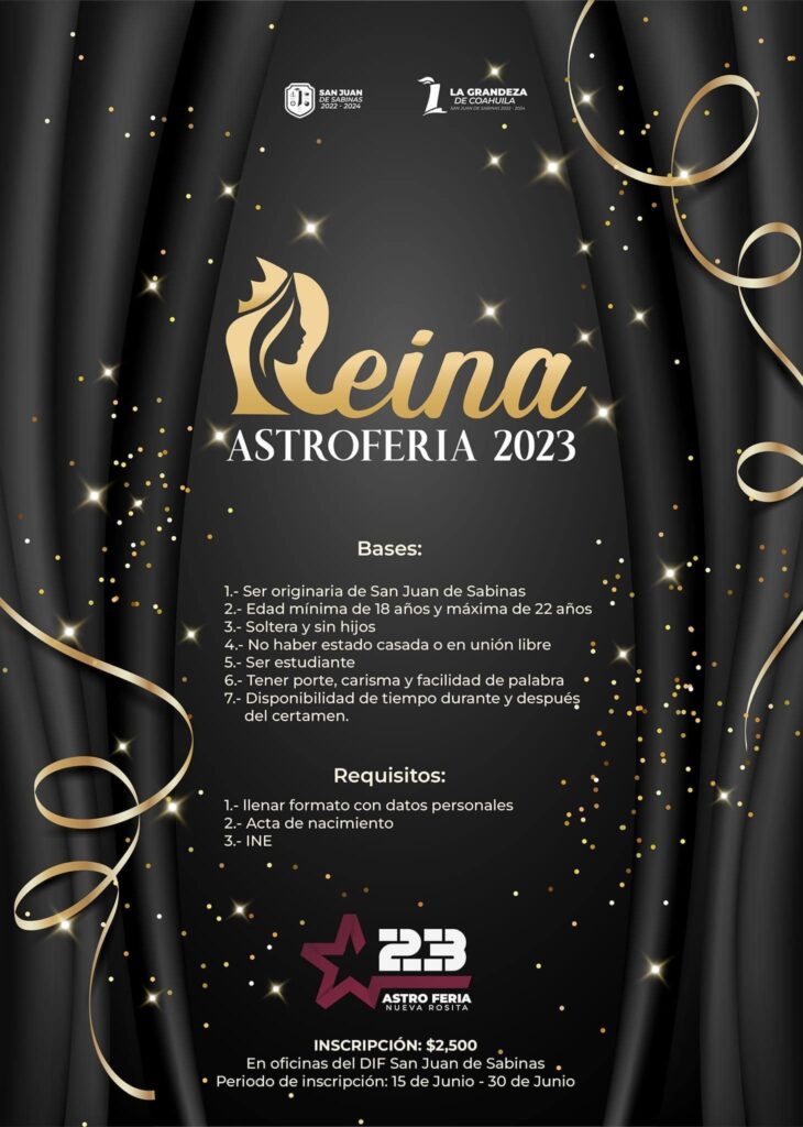 Astro Feria Lanzan convocatoria para Reina – Carbon político